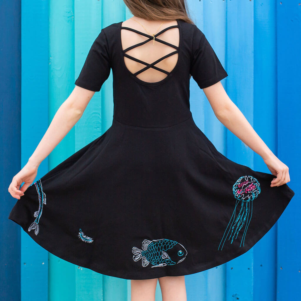 Deep Sea Creatures Ballerina Dress with Pockets - Princess Awesome ...