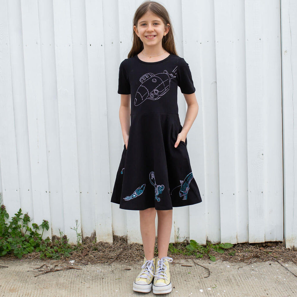 Deep Sea Creatures Ballerina Dress with Pockets - Princess Awesome ...