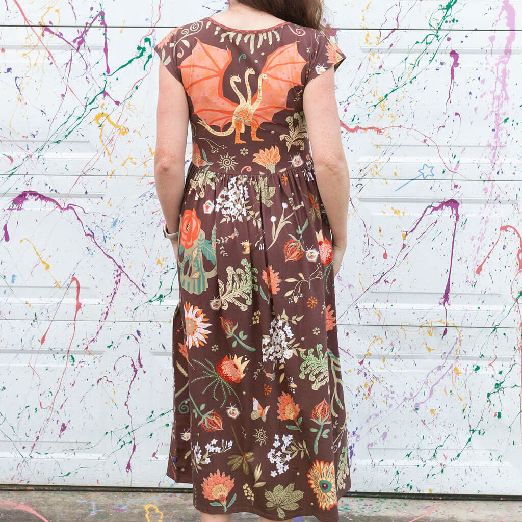 Adult "Beast Mode" Kaiju Monsters Cap Sleeve Maxi Dress With Pockets ...