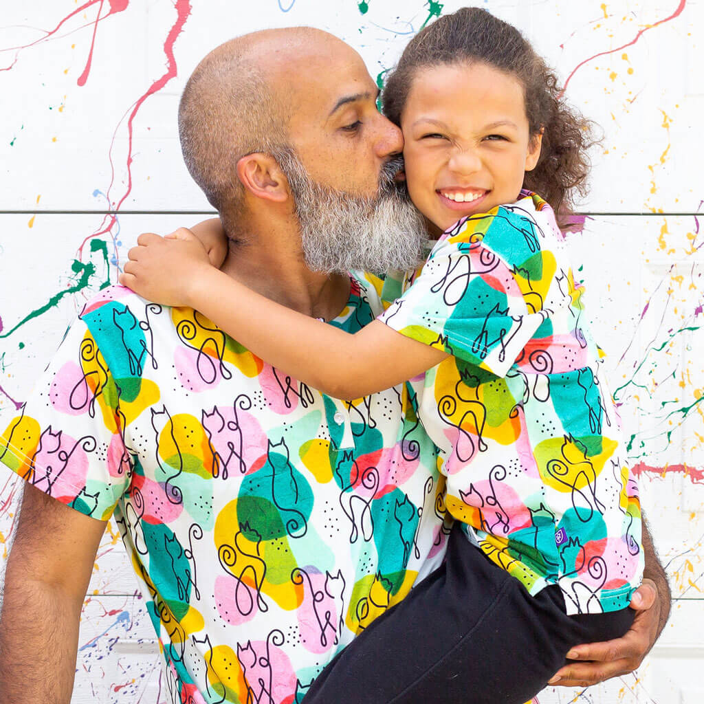 "Purr-casso" Art Cats Henley Short Sleeve Tee - Princess Awesome & Boy ...