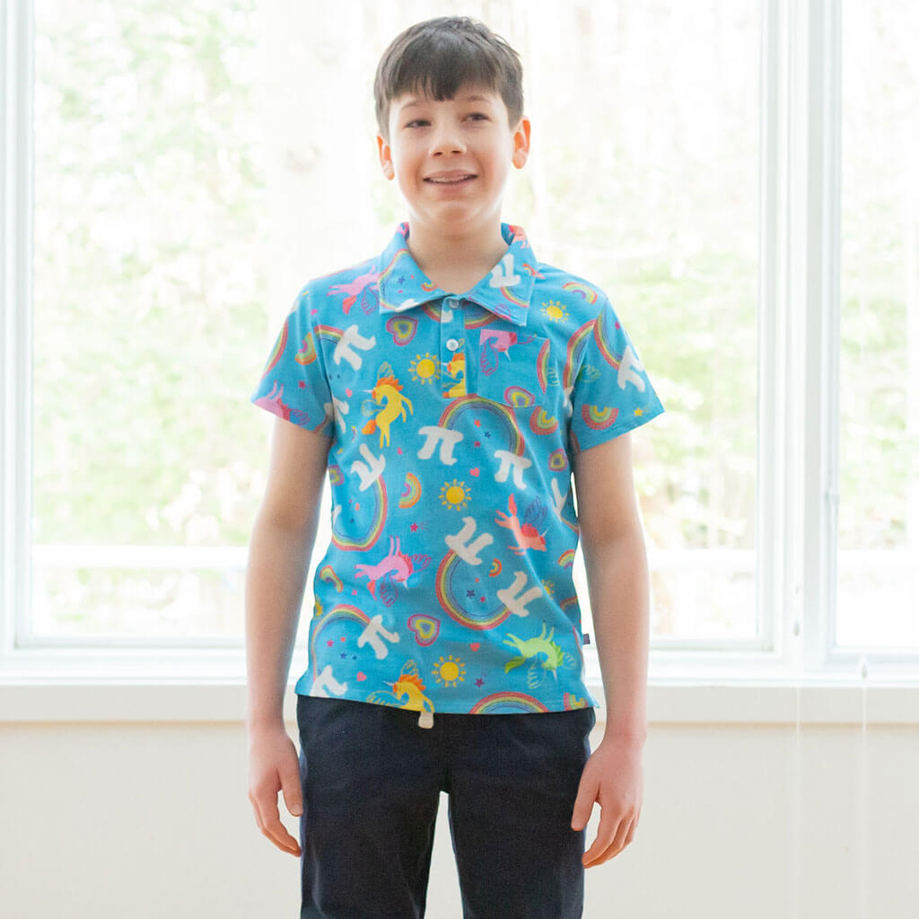 "Fibonacci Summer" Adult Math in Nature Short Sleeve Polo Shirt ...