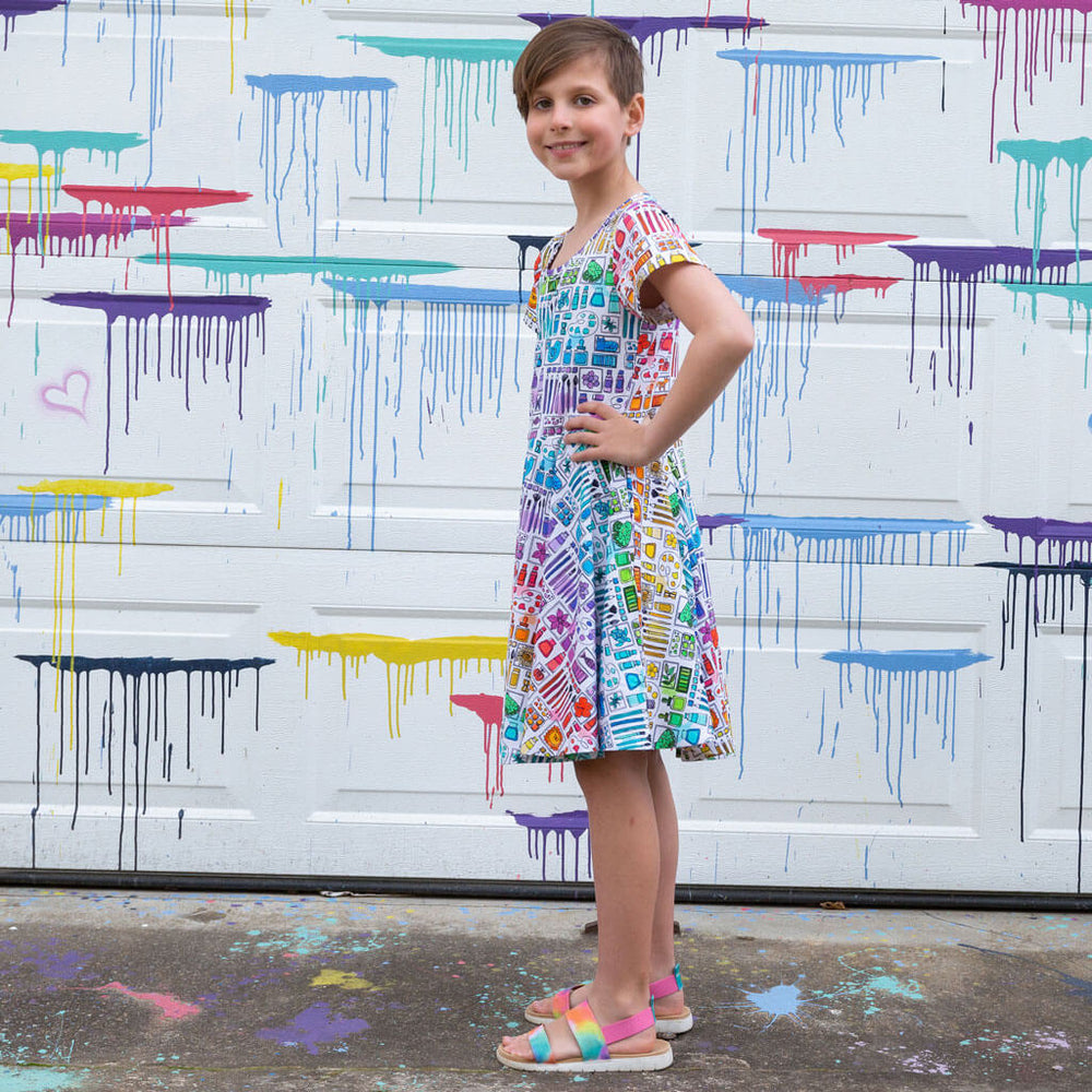 "Smarty Paints" Rainbow Art Supplies Super Twirler Dress with Pockets ...