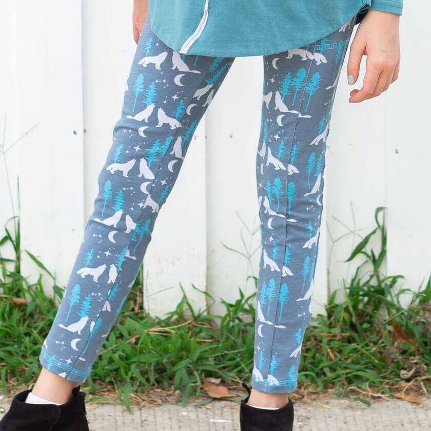 Wolves Leggings with Pockets - Princess Awesome & Boy Wonder