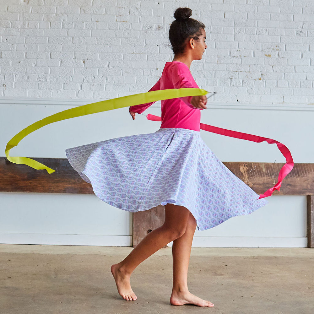 "Base Pair Beauty" DNA Long Sleeve Twirly Play Dress with Pockets ...