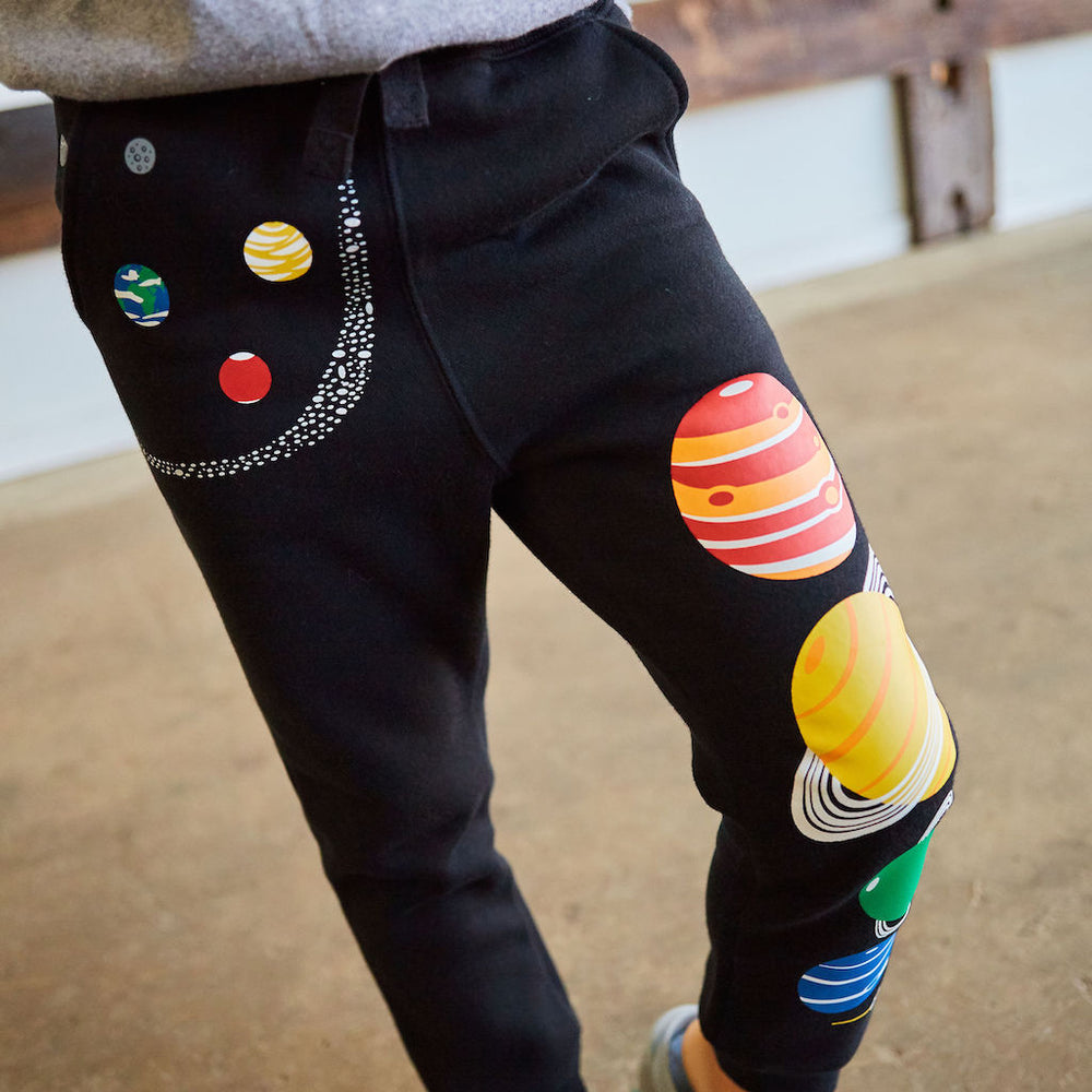 Solar System Fuzzy Fleece Jogger Pants - Princess Awesome & Boy Wonder