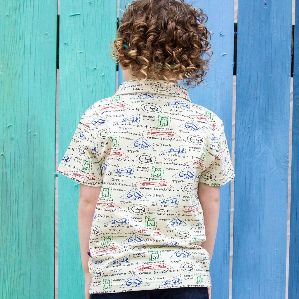 "Scratch Paper" Geometry Cats Short Sleeve Polo Shirt - Princess ...