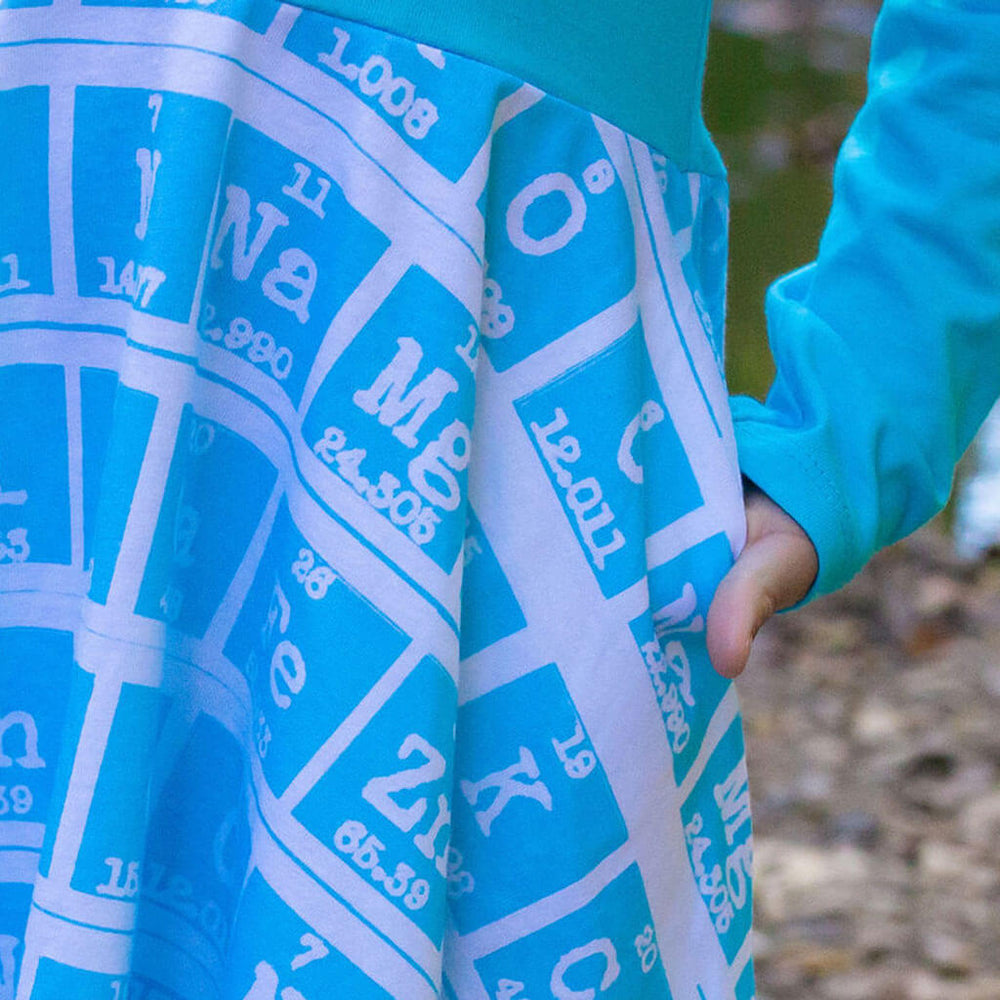 "Elements of Style" Periodic Table Twirly Play Dress with Long Sleeves ...