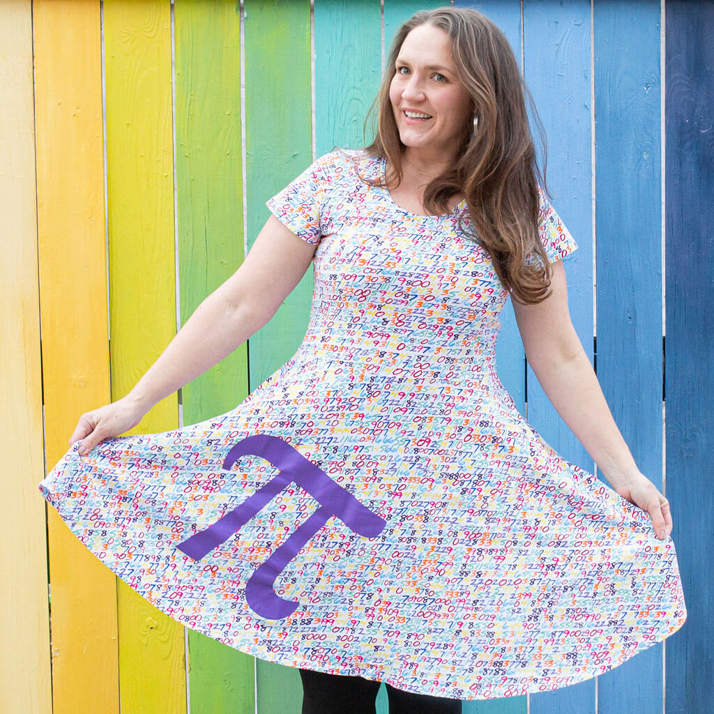 Adult Pi Digits A-Line Dress with Pockets - Princess Awesome & Boy Wonder