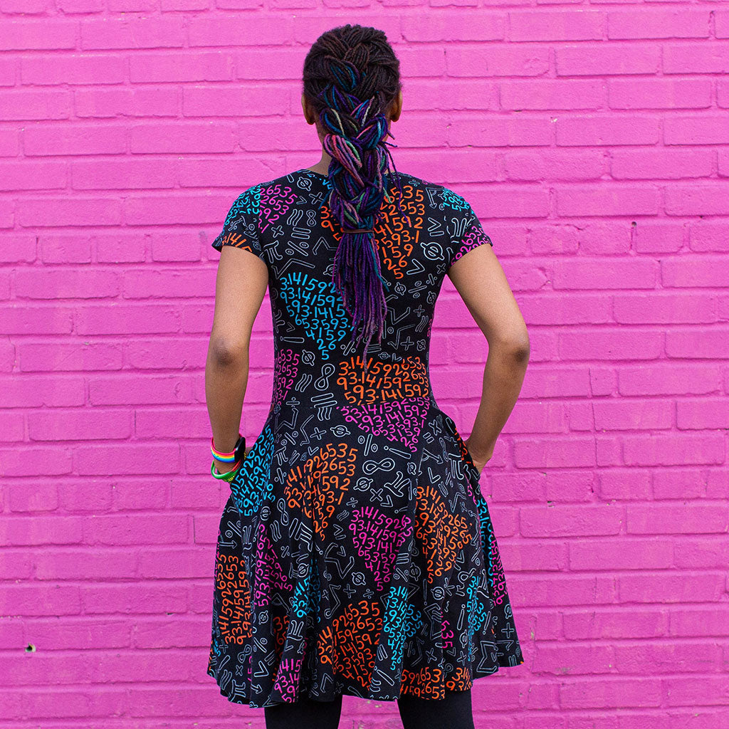 "For the Love of Pi" Short Sleeve Super Twirler Dress with Pockets - A ...