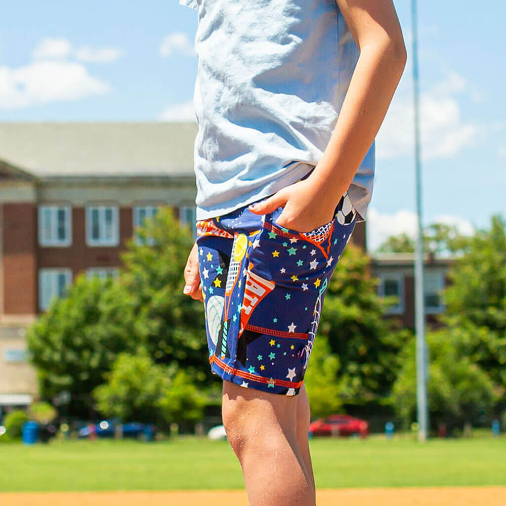 "Gold Mettle" Sports Shorts with Pockets - Princess Awesome & Boy Wonder
